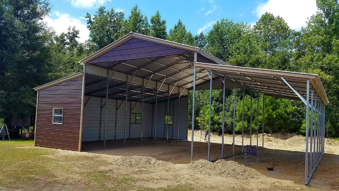 42x36 Vertical Roof Metal Barn | Steel Buildings & Structures, Inc