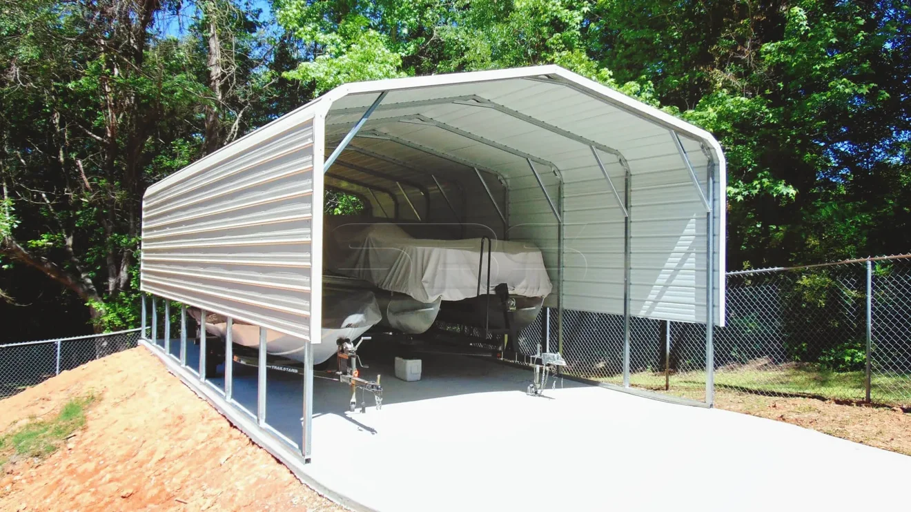 18x36 Steel Boat Carport | Steel Buildings & Structures, Inc
