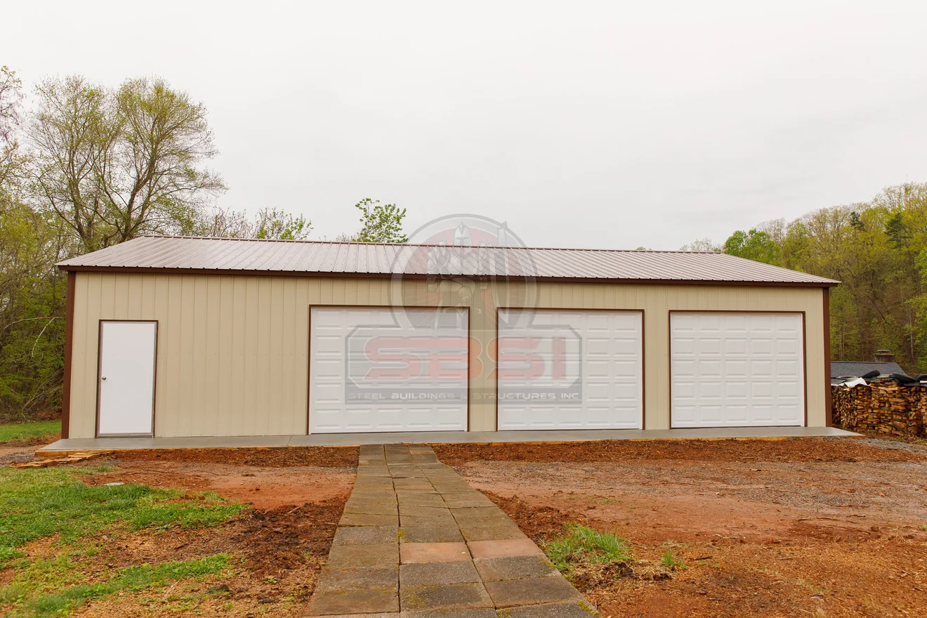 30x51 Side Entry Metal Garage | Steel Buildings & Structures, Inc