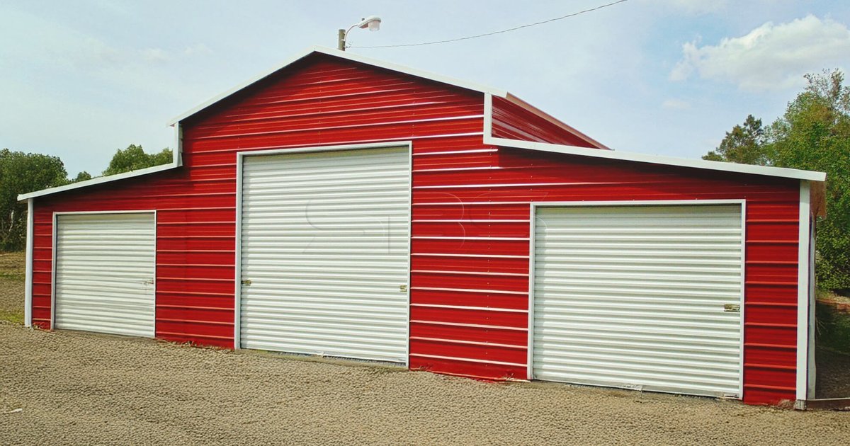 42x21 Fully Enclosed Metal Barn | Steel Buildings & Structures, Inc