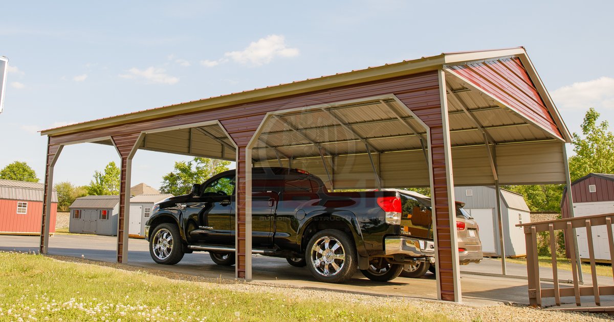 24x31 Double Car Carport | Steel Buildings & Structures, Inc