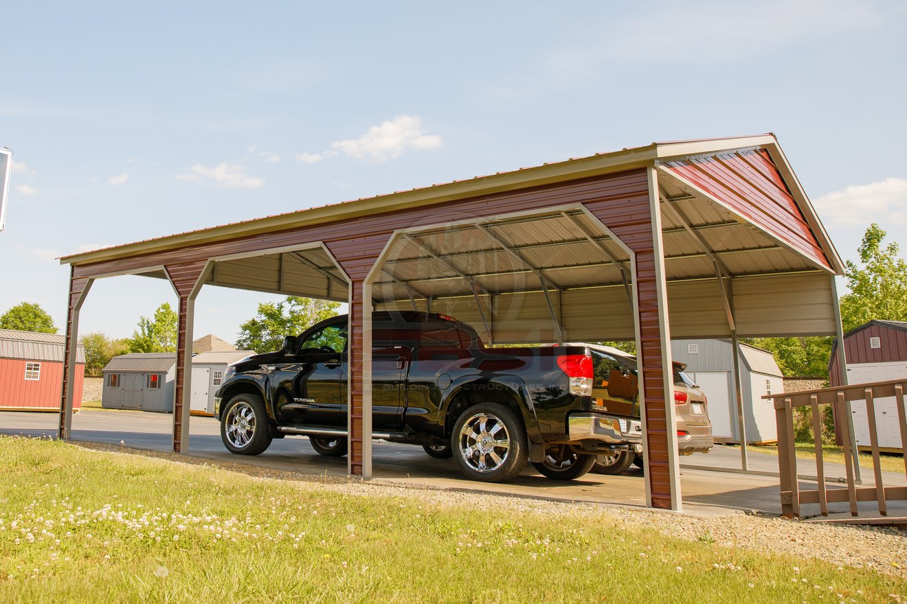 24x30 Double Car Carport | Steel Buildings & Structures, Inc